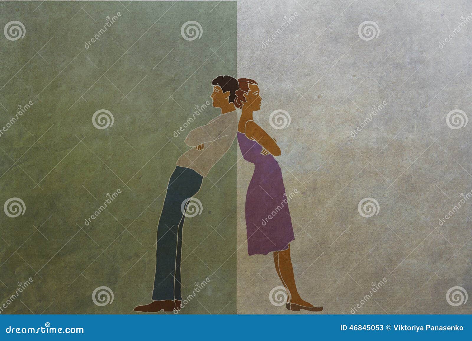 Disagreements and Differences of Men and Women Stock Image - Image of ...