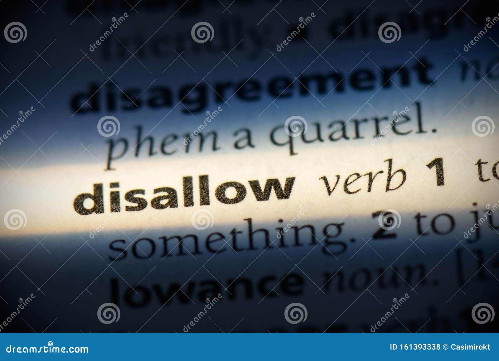 Disallow stock photo. Image of education, paper, closeup - 161393338