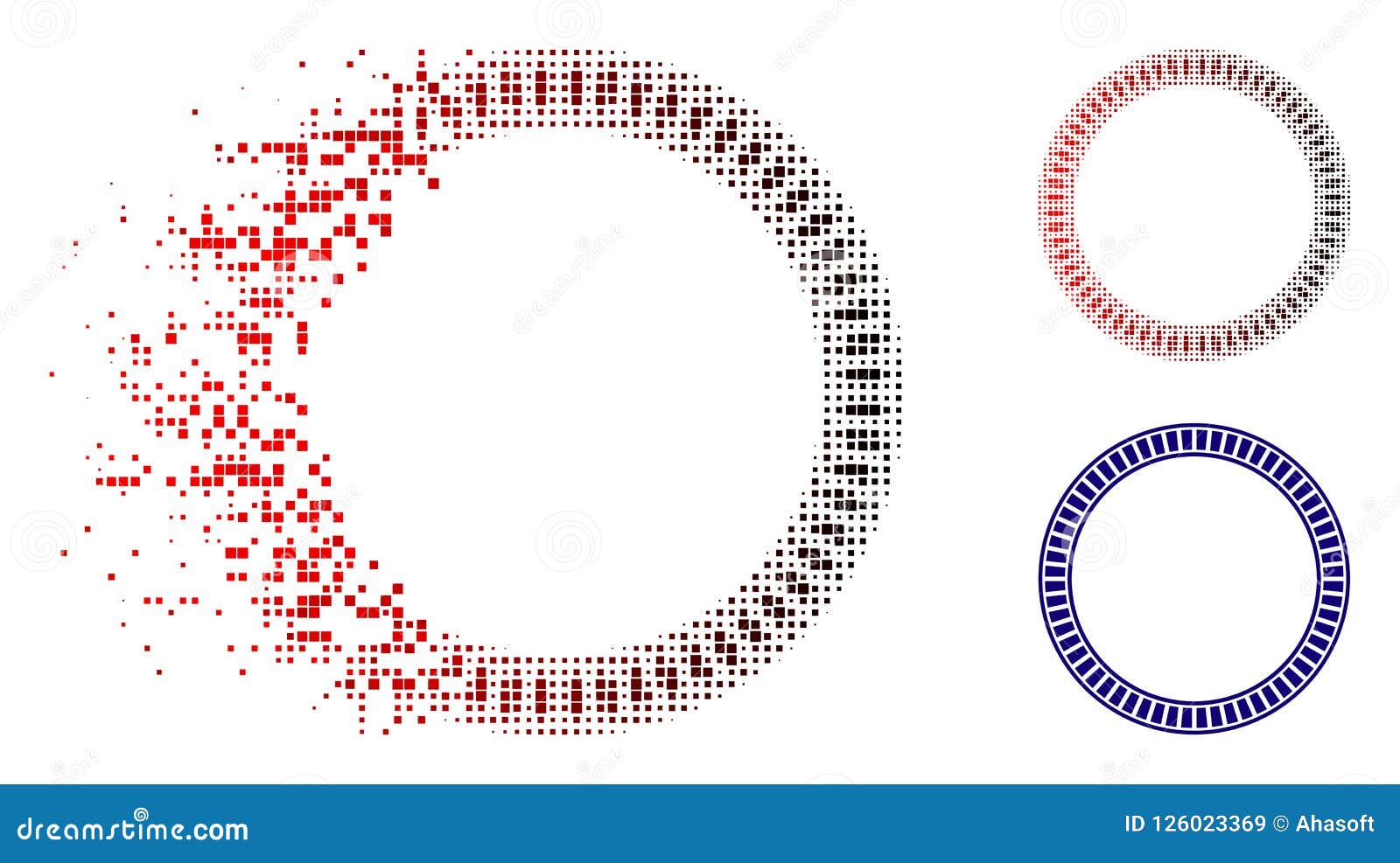 Disappearing Dot Halftone Double Circle Frame Icon Stock Vector ... Disappearing Dot Halftone Double Circle Frame Icon Stock Vector ...