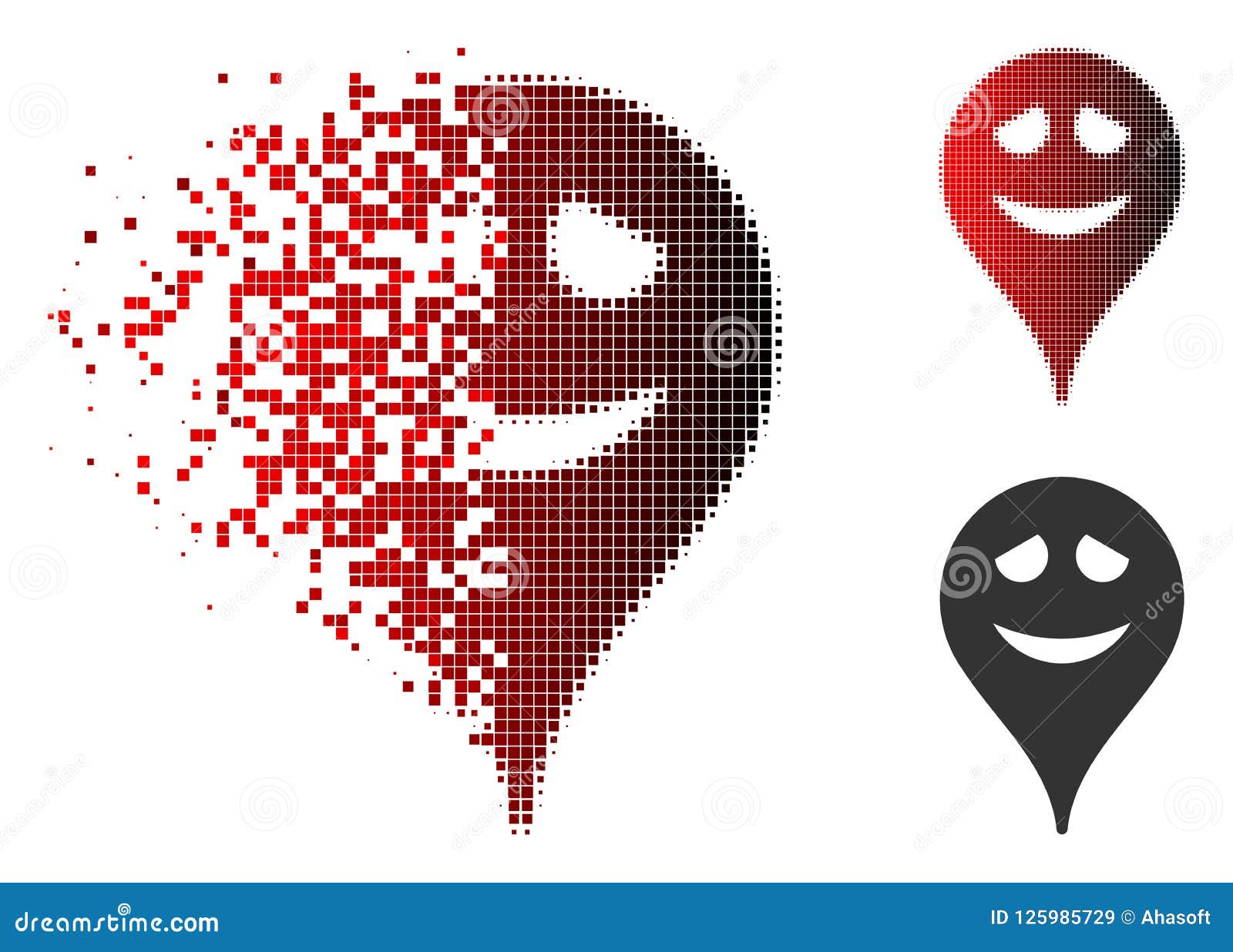 Disappearing Dot Halftone Embarrassment Smiley Map Marker Icon Stock ... Disappearing Dot Halftone Embarrassment Smiley Map Marker Icon Stock ...