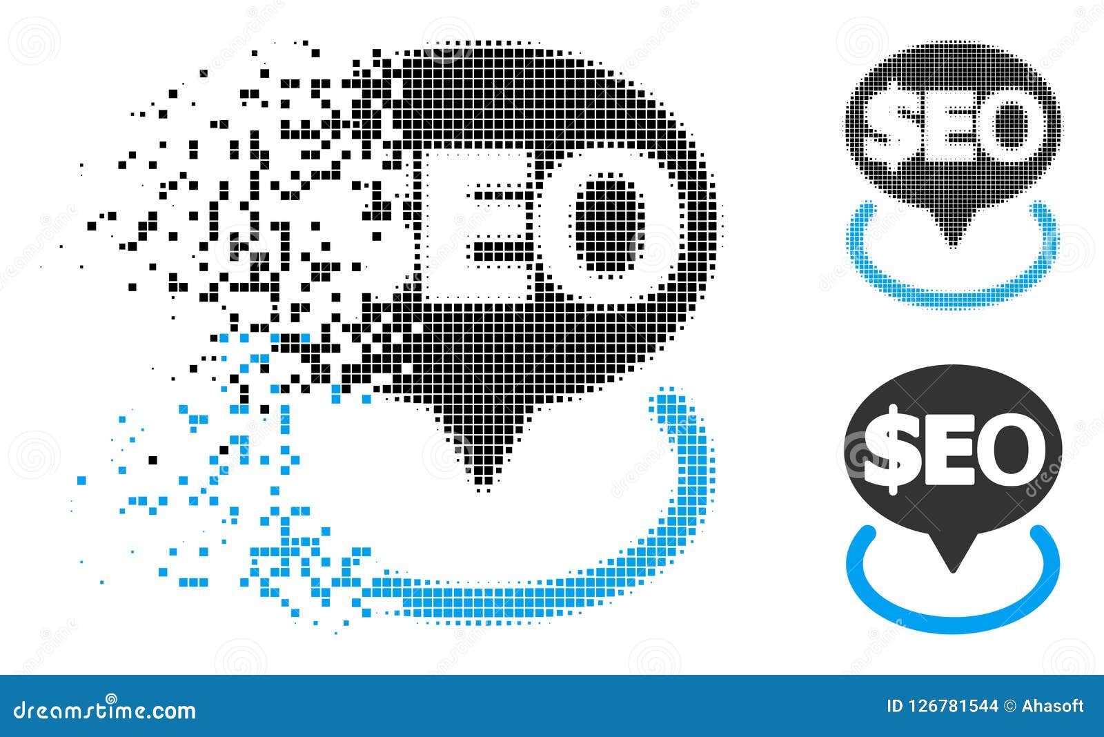 Disappearing Dot Halftone Geotargeting Seo Icon Stock Vector ... Disappearing Dot Halftone Geotargeting Seo Icon Stock Vector ...