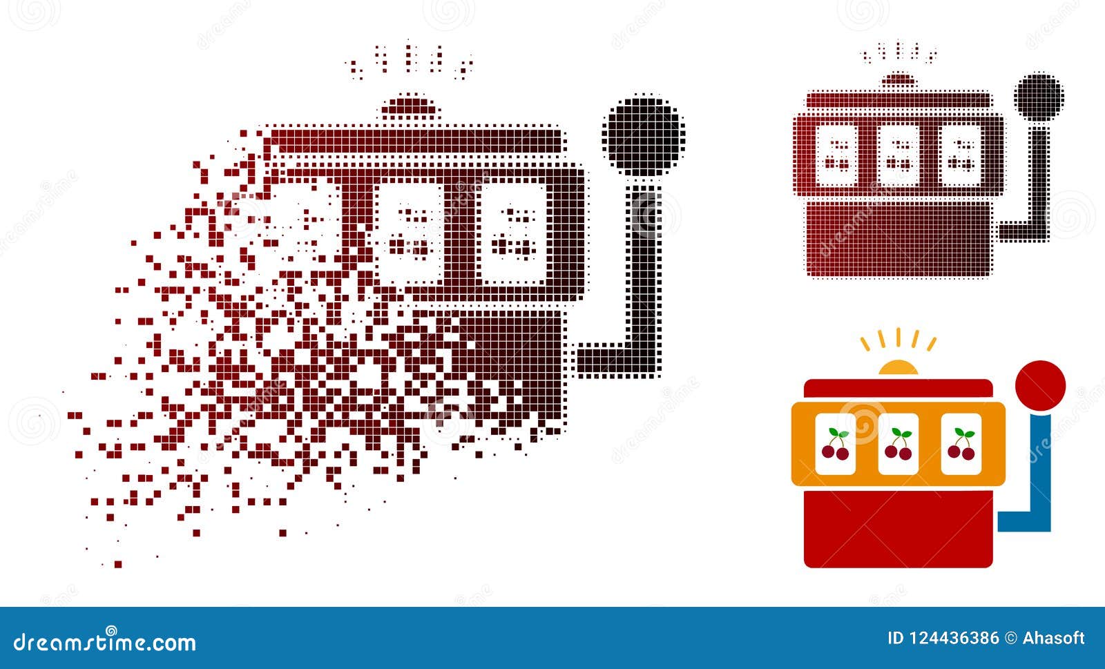 Disappearing Dot Halftone Slot Machine Icon Stock Vector - Illustration ... Disappearing Dot Halftone Slot Machine Icon Stock Vector - Illustration ...
