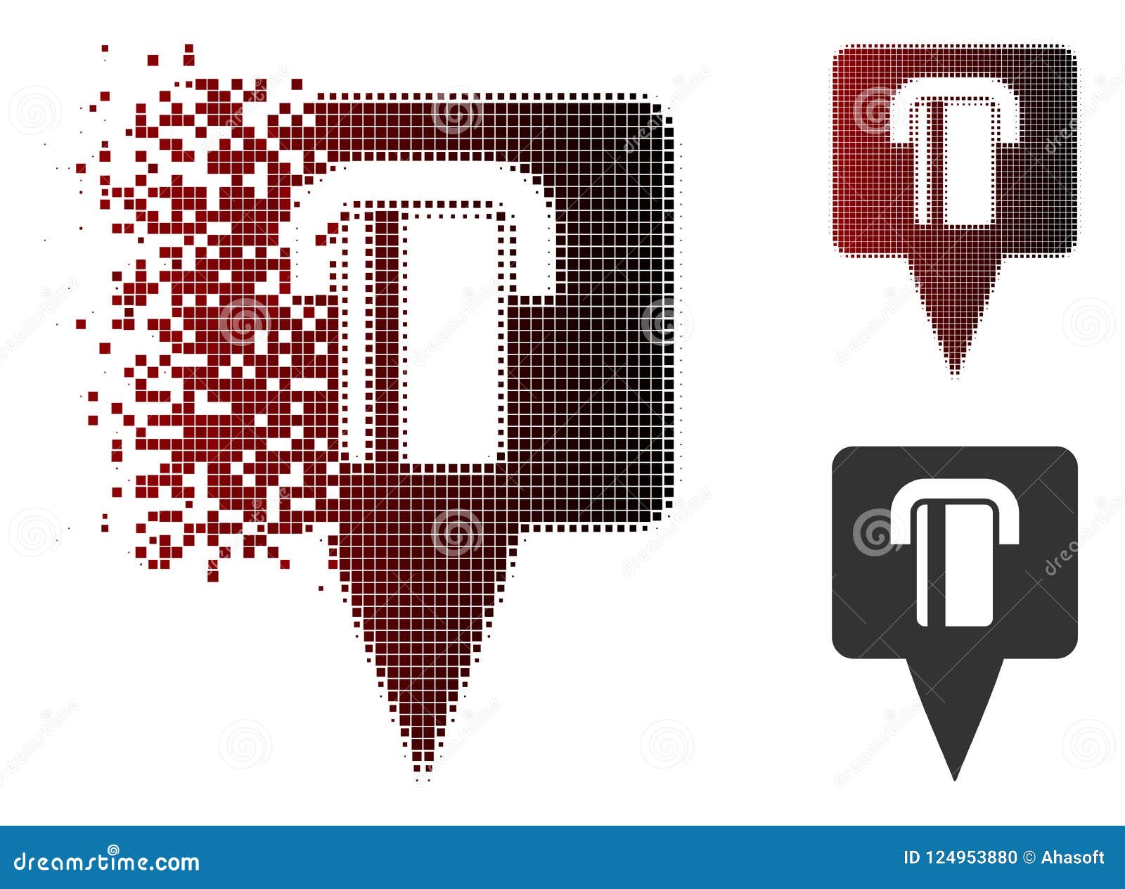 Disappearing Pixel Halftone Bank Terminal Map Pointer Icon Stock Vector ... Disappearing Pixel Halftone Bank Terminal Map Pointer Icon Stock Vector ...