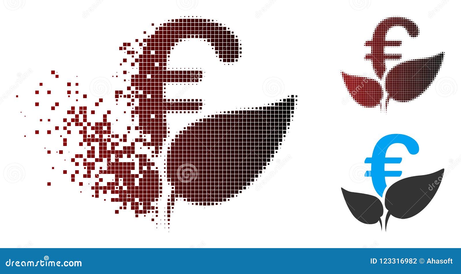 Disappearing Pixel Halftone Euro Agriculture Startup Icon Stock Vector ... Disappearing Pixel Halftone Euro Agriculture Startup Icon Stock Vector ...