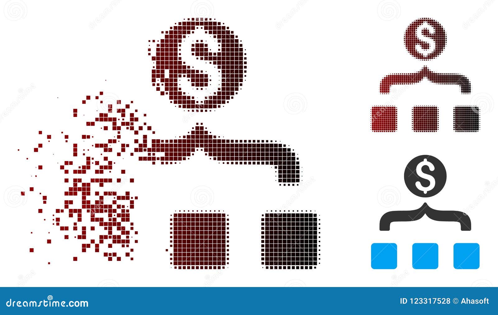 Disappearing Pixel Halftone Money Aggregator Icon Stock Vector ... Disappearing Pixel Halftone Money Aggregator Icon Stock Vector ...