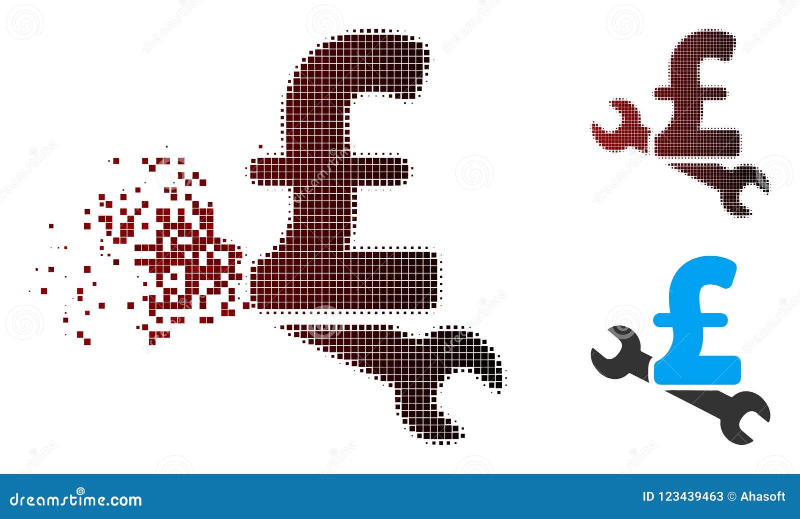 Disappearing Pixel Halftone Repair Pound Price Icon Stock Vector ... Disappearing Pixel Halftone Repair Pound Price Icon Stock Vector ...