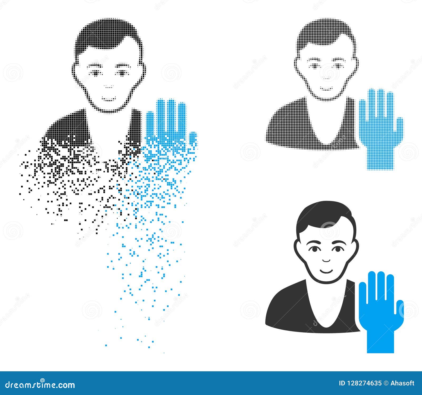 Disappearing Pixelated Halftone Elector Icon with Face Stock Vector ... Disappearing Pixelated Halftone Elector Icon with Face Stock Vector ...