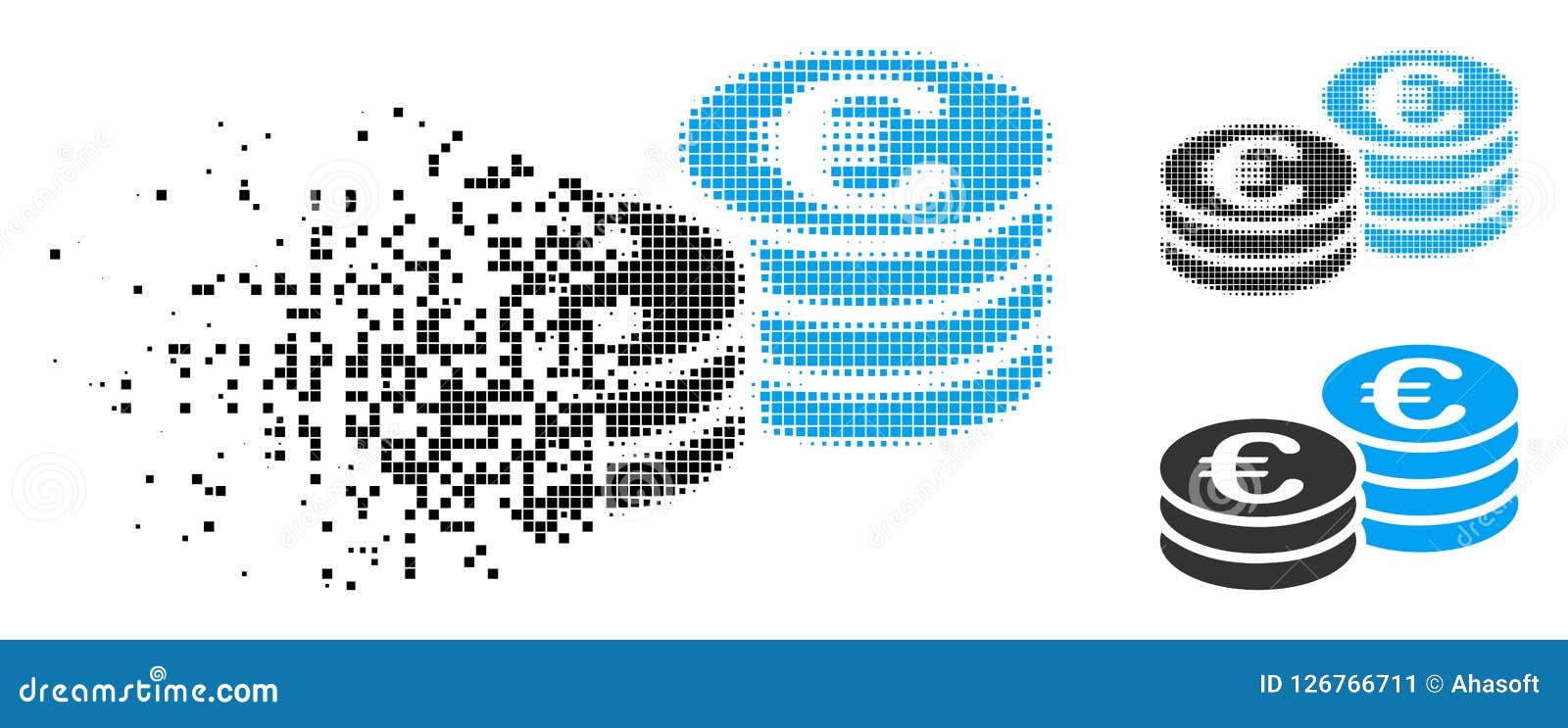 Disappearing Pixelated Halftone Internet Globe Icon Vector Illustration ...