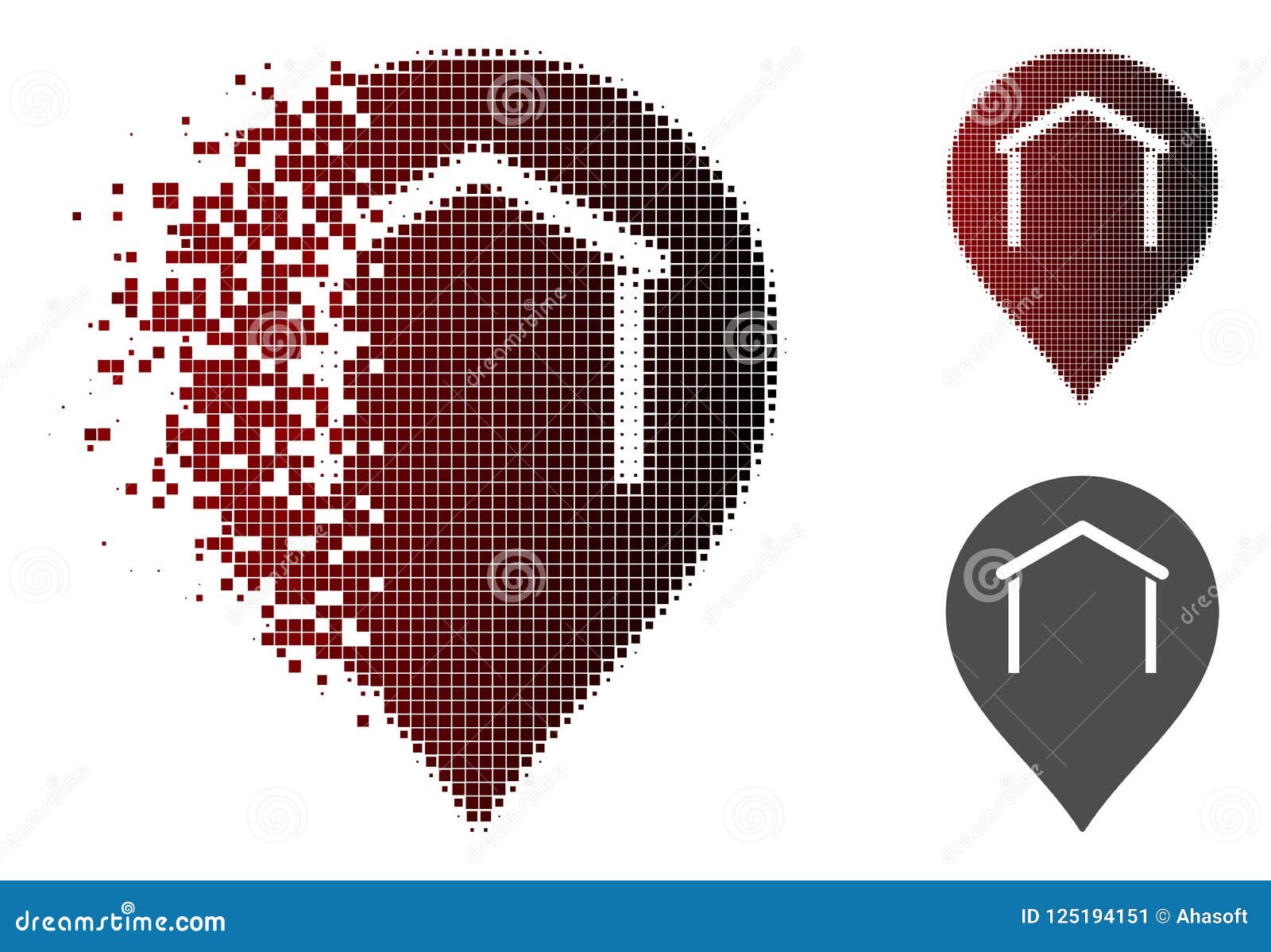 Disappearing Pixelated Halftone Hangar Map Marker Icon Stock Vector ... Disappearing Pixelated Halftone Hangar Map Marker Icon Stock Vector ...