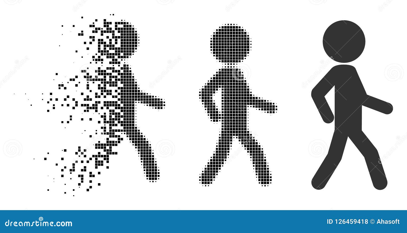 Disappearing Pixelated Halftone Walking Child Icon Stock Vector ... Disappearing Pixelated Halftone Walking Child Icon Stock Vector ...