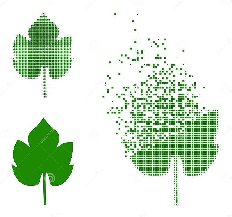 Disappearing Pixelated and Original Grapes Leaf Icon Stock Vector ... Disappearing Pixelated and Original Grapes Leaf Icon Stock Vector ...