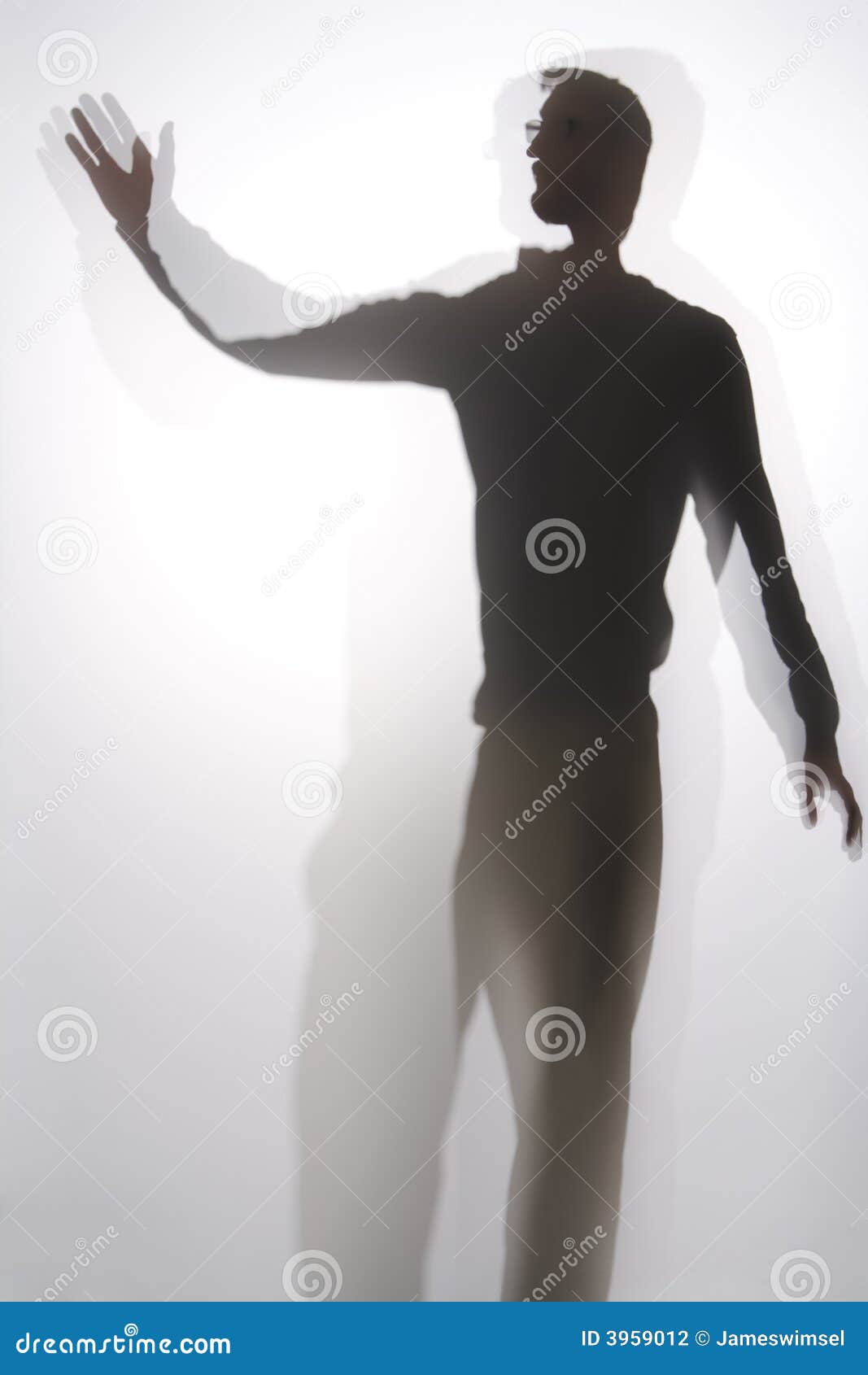 Silhouette Of A Man Disappearing Into The Light At The End Of A Tunnel ...