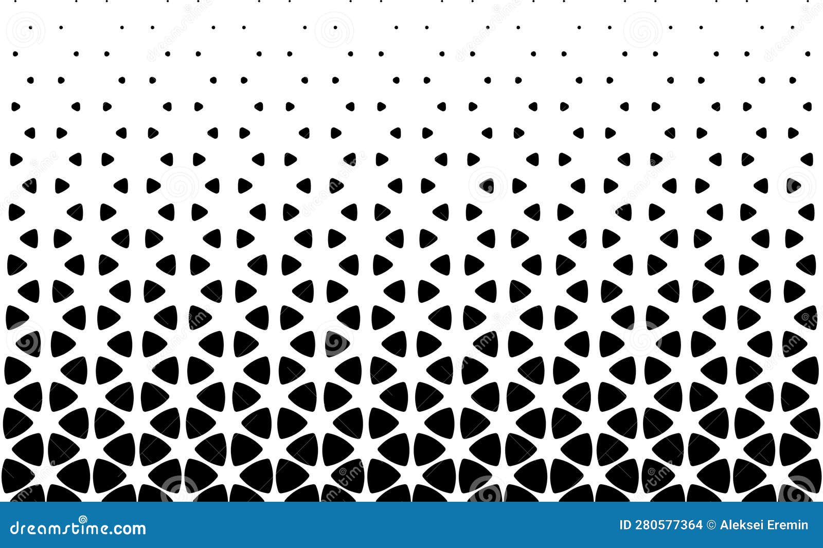 Disappearing Triangles. Seamless Pattern in One Direction Stock Vector ...