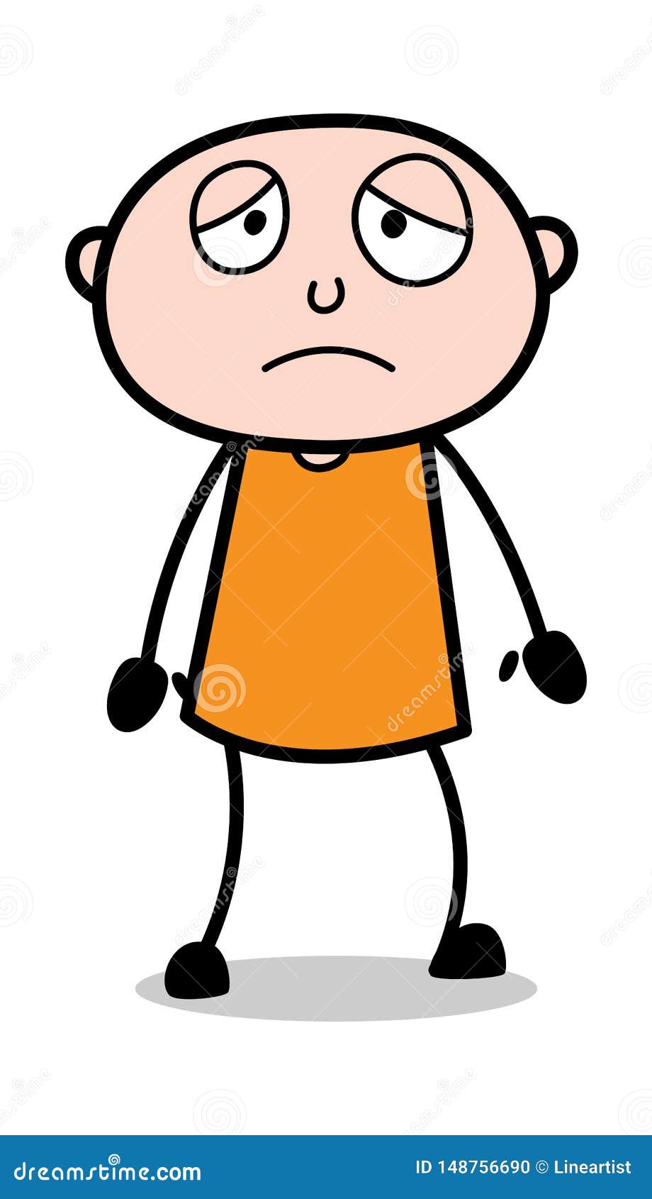 Disappoint - Cartoon Thief Criminal Guy Vector Illustration Stock ...