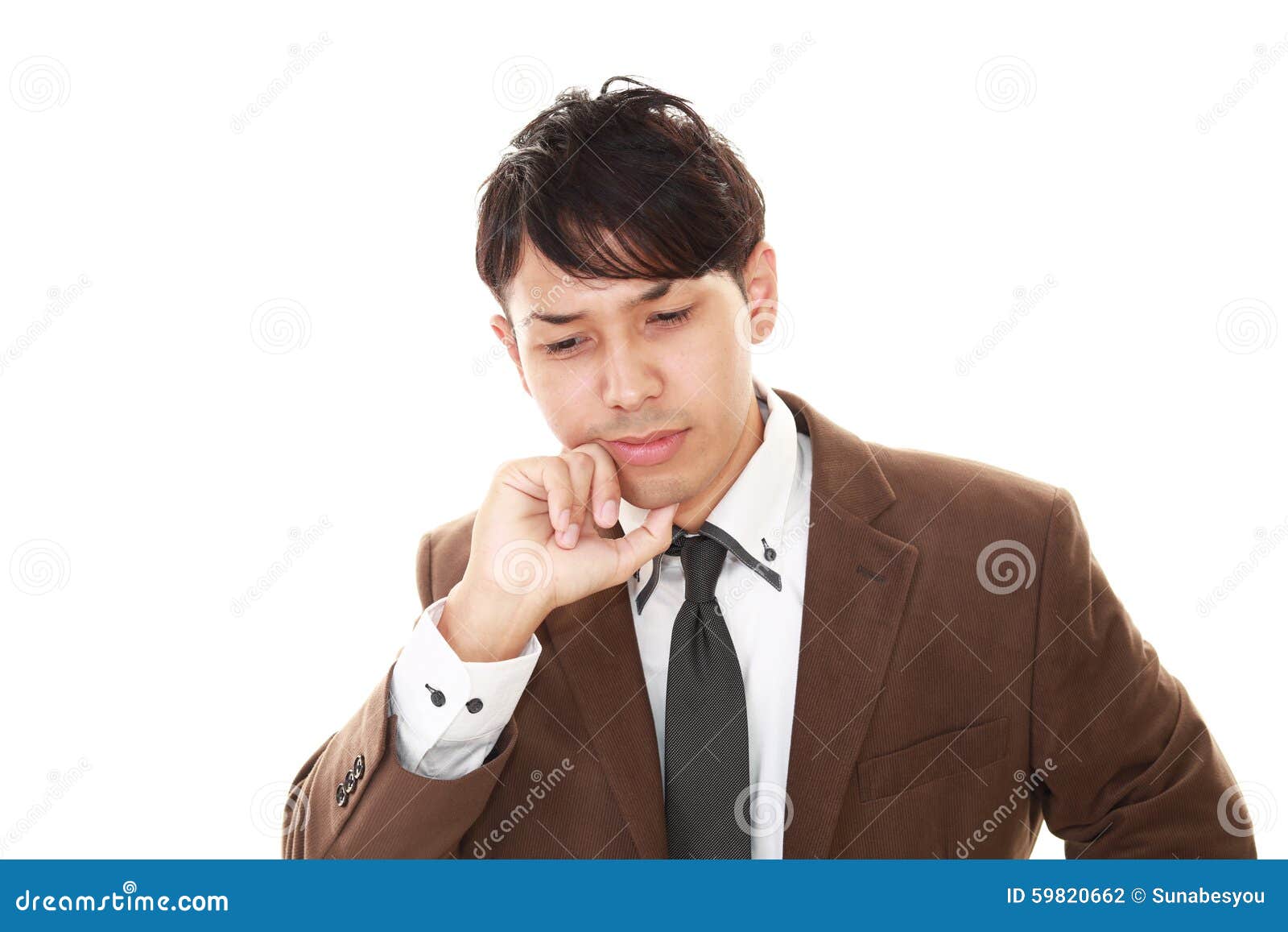 Disappointed Asian Businessman Stock Photo - Image of health ...