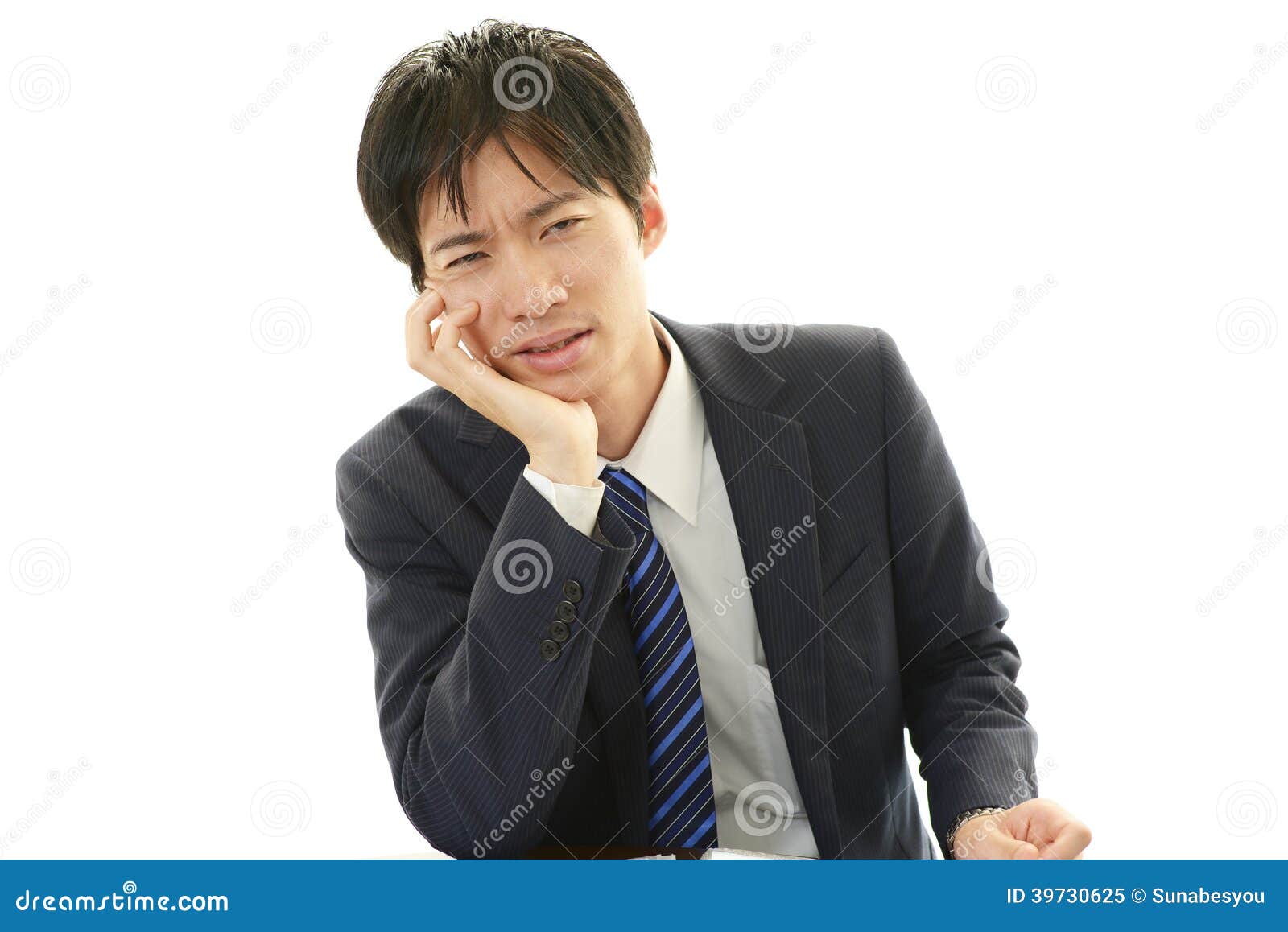 Disappointed Asian Businessman Stock Image - Image of cuts, masculine ...