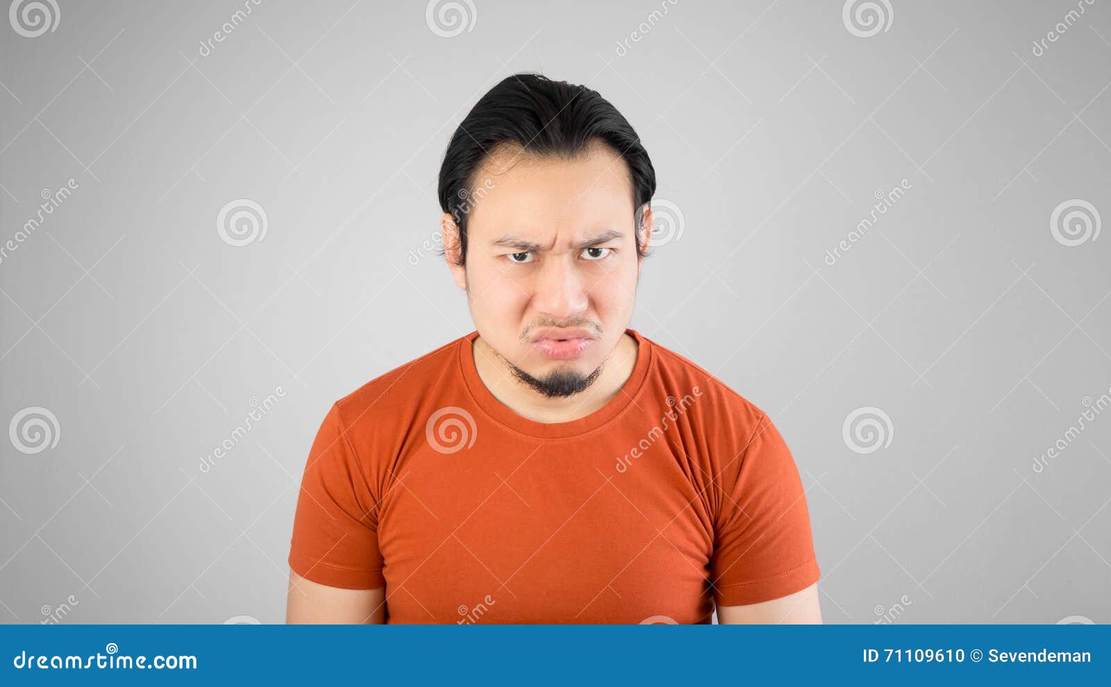 Disappointed asian man. stock photo. Image of indonesian - 71109610