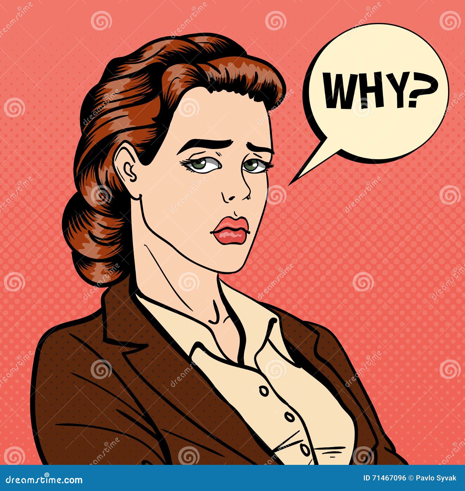 Disappointed Businesswoman. Comic Bubble with Expression Stock Vector ...