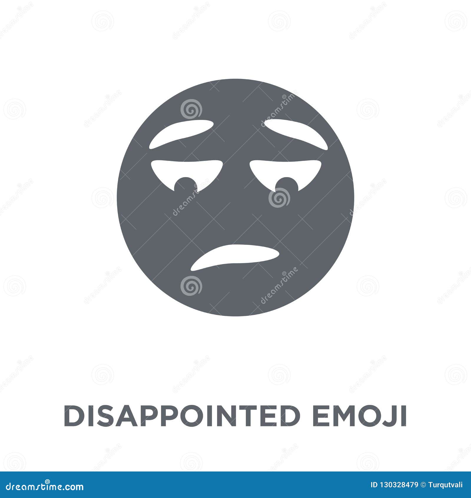 Disappointed Emoji Face. Crying Vector Cartoon Smiley. Sad Emoticon ...