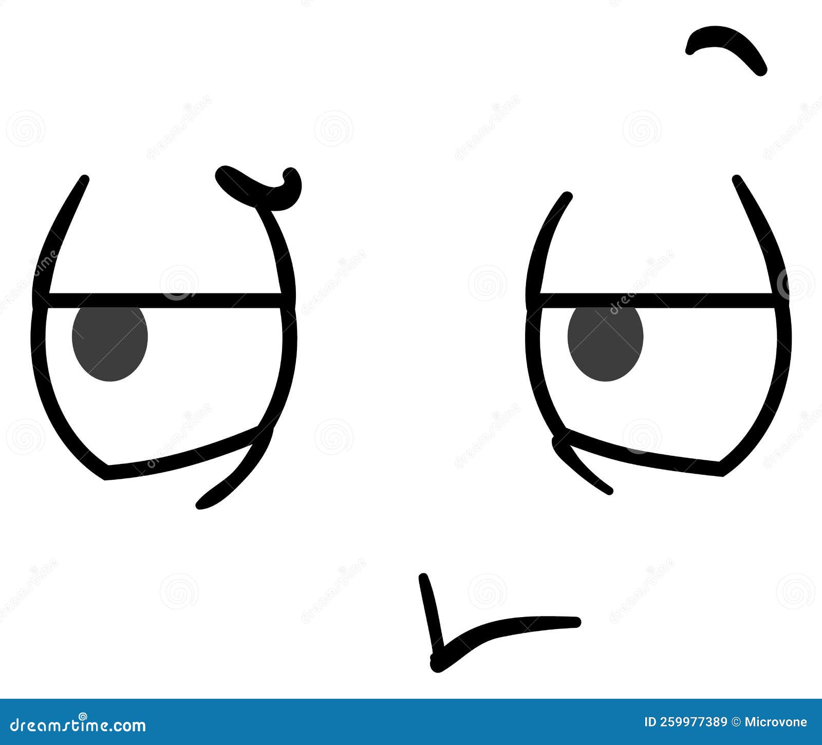 Disappointed Face Emoticon Outline Icon. Cartoon Vector | CartoonDealer ...