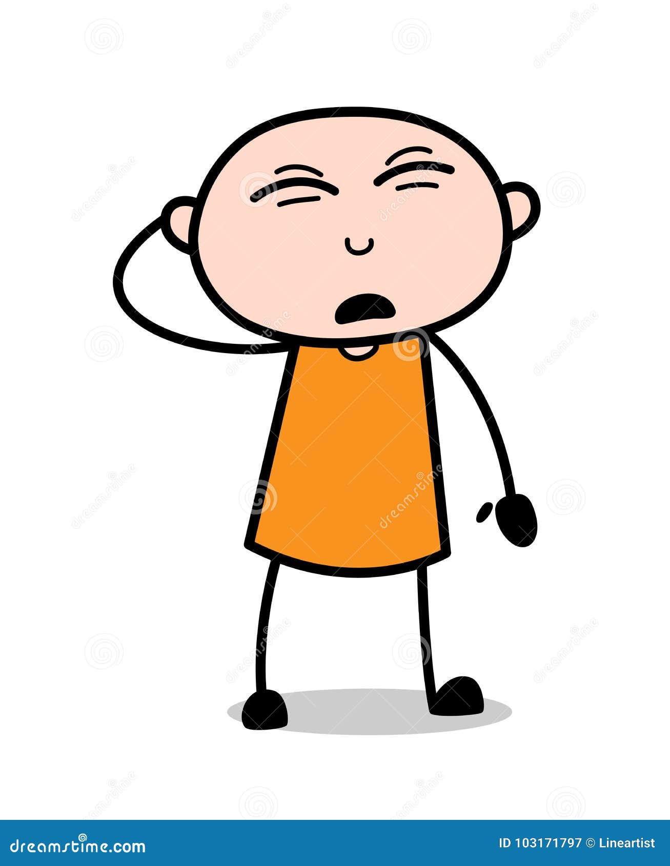 Disappointed Face Expression - Cartoon Robber Vector Stock Illustration ...