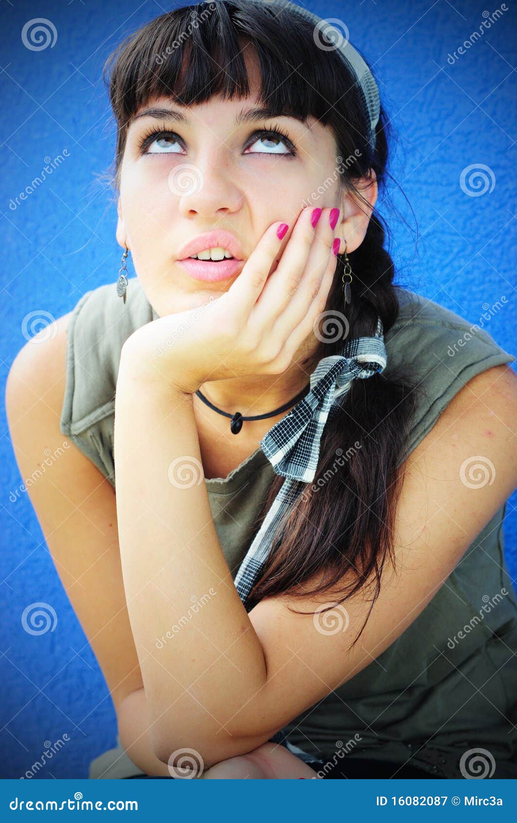 Disappointed girl stock image. Image of caucasian, hands - 16082087