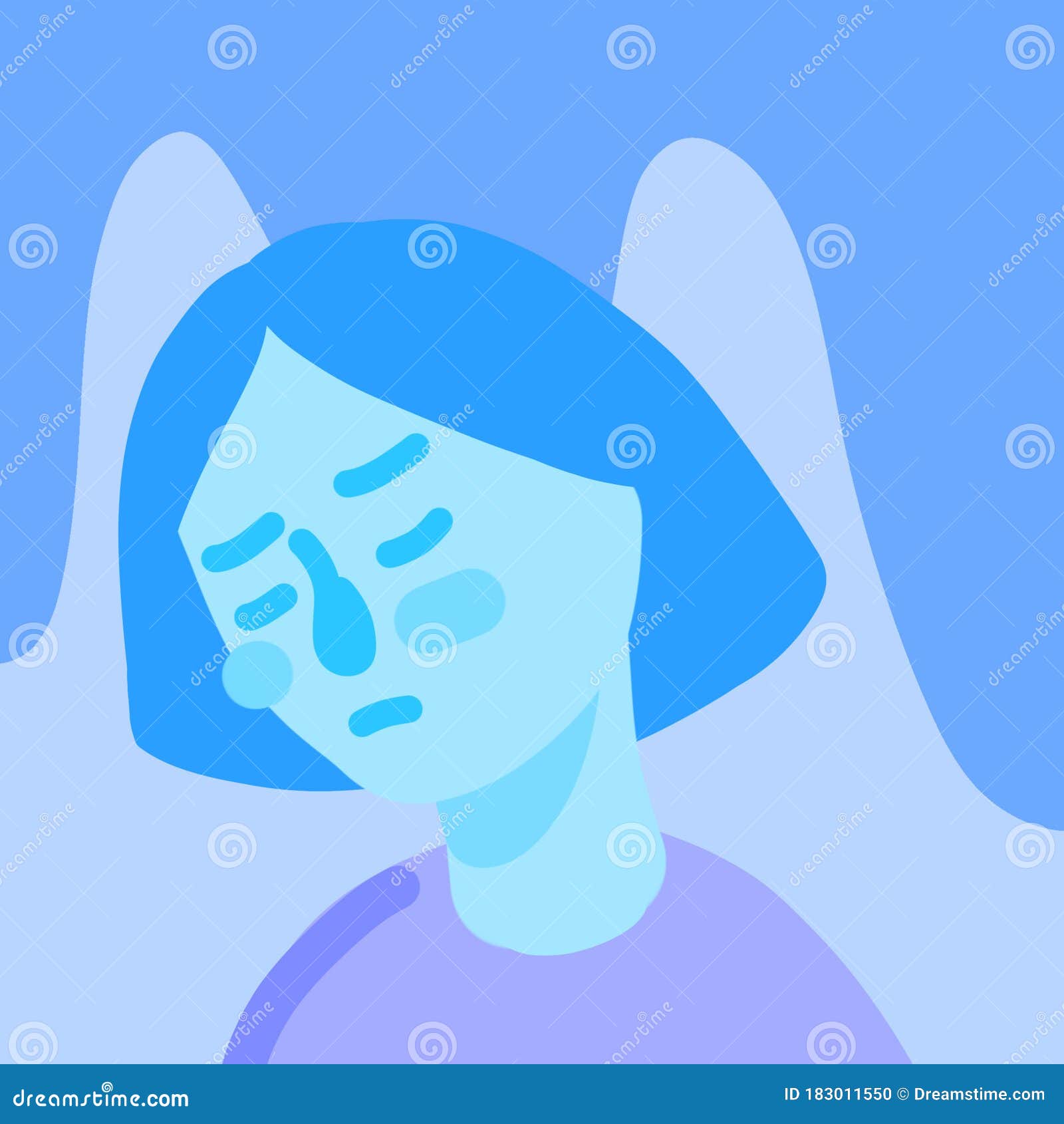 Disappointed girl stock illustration. Illustration of ...