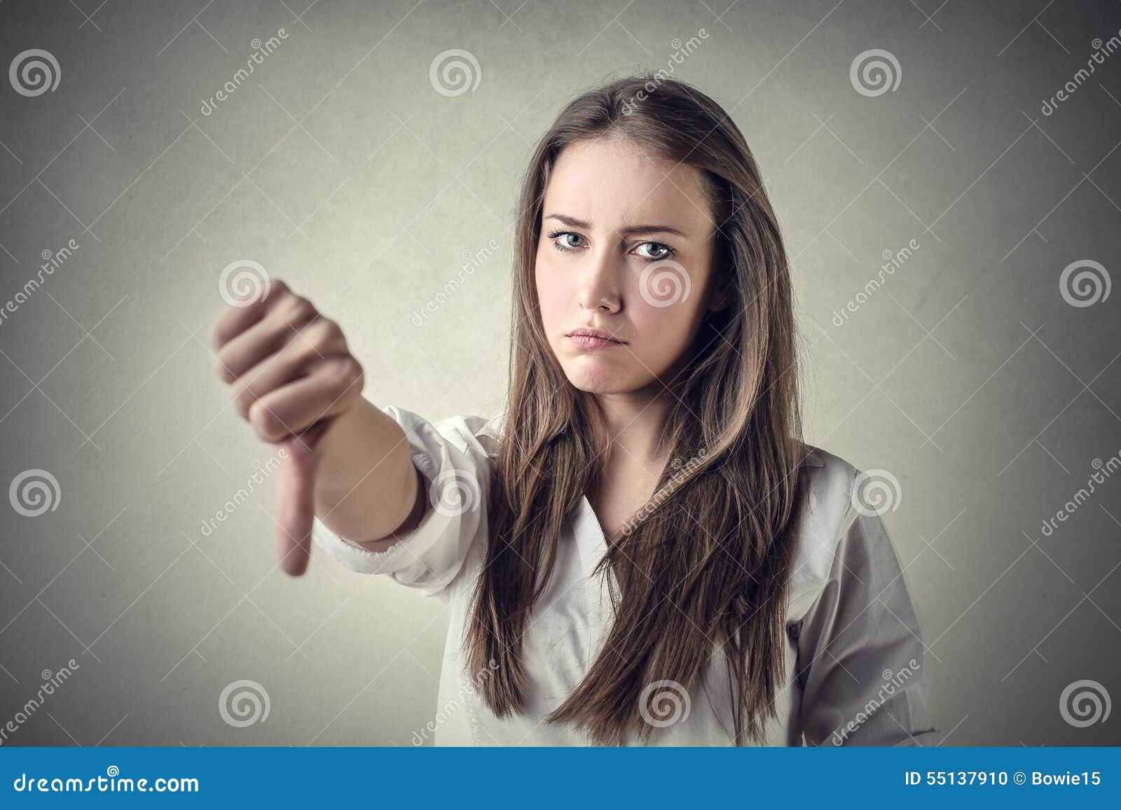 Disappointed girl stock photo. Image of sign, finger - 55137910
