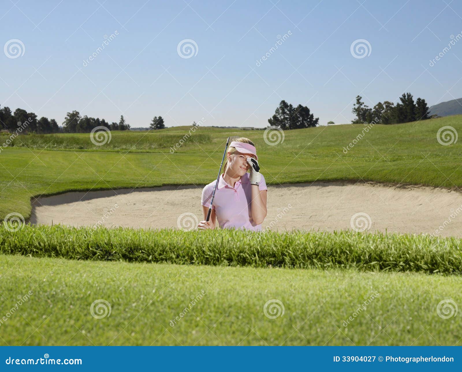 Disappointed Golfer in Sand Trap Stock Image - Image of outdoors ...