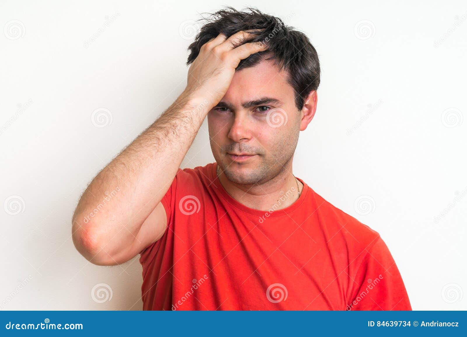 Disappointed Man in Depression Stock Photo - Image of expression, hair ...