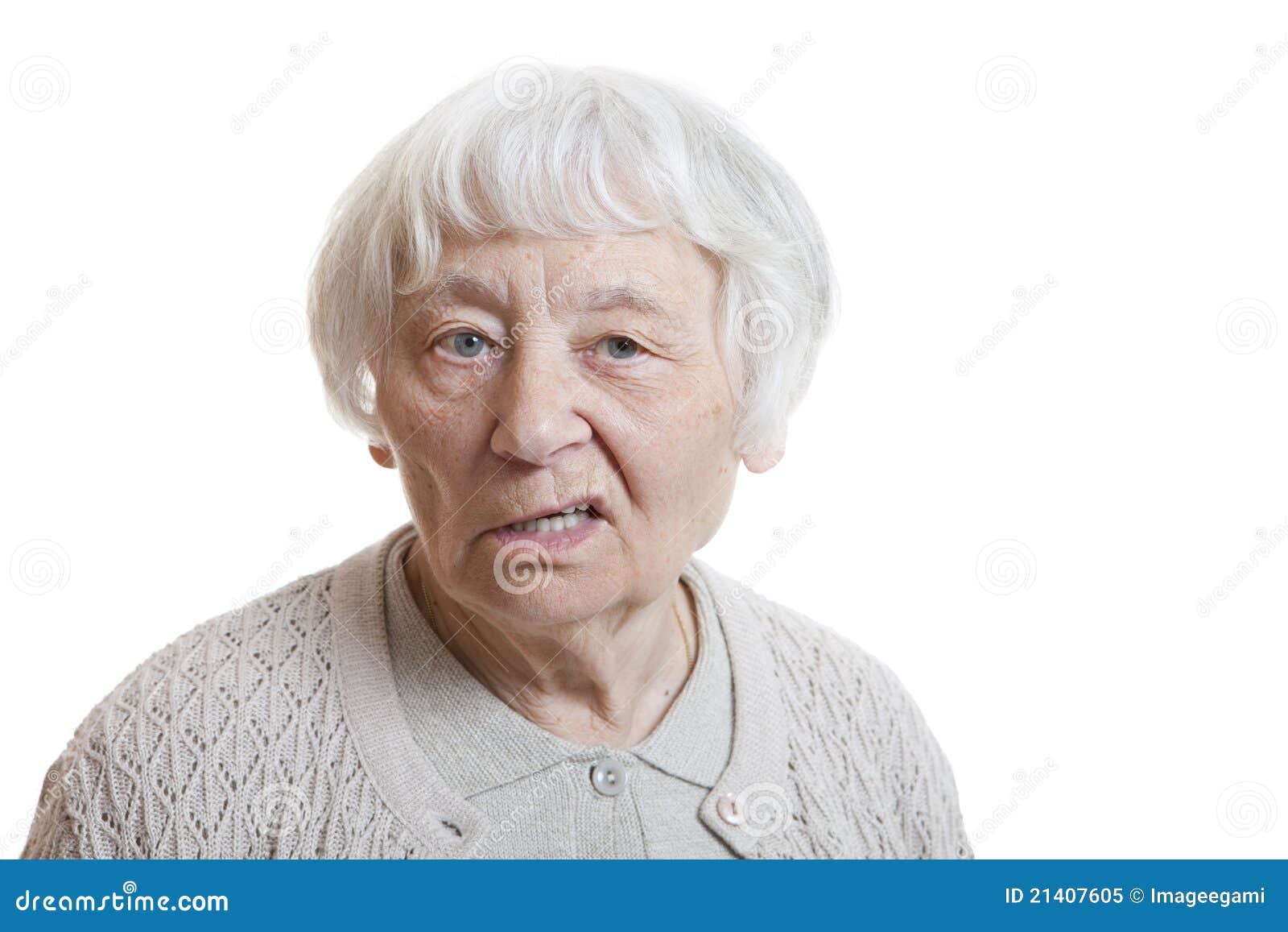 Disappointed senior woman stock image. Image of isolated - 21407605