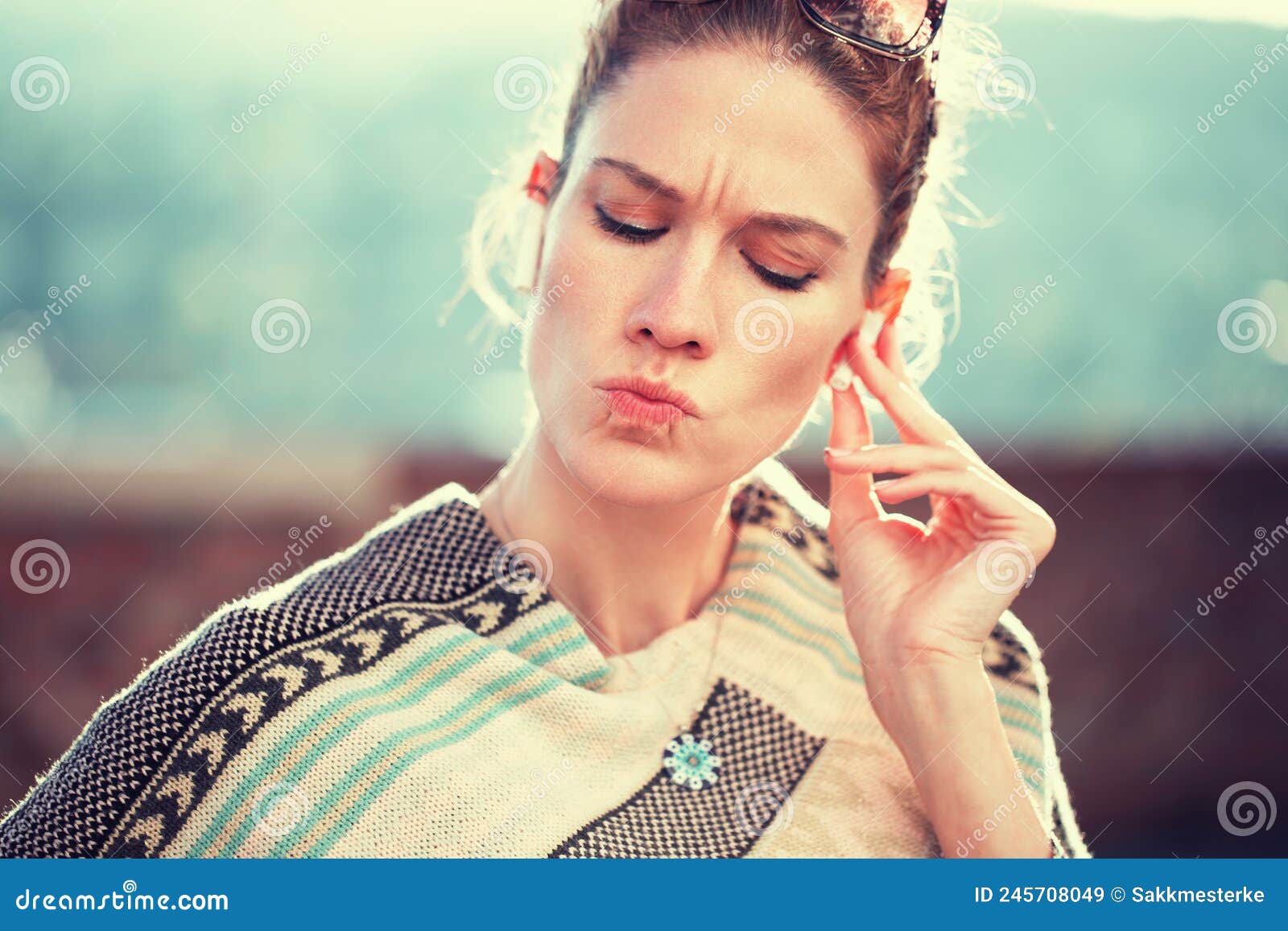 Disappointed Woman Does Not Like Conversation Stock Image - Image of ...