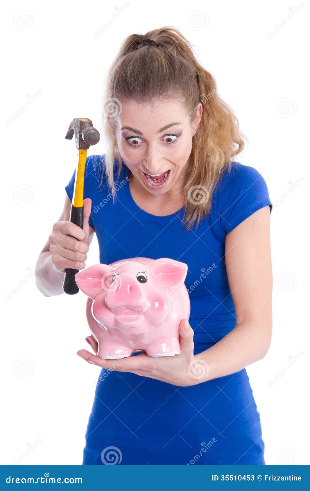 Disappointed Woman with Gift Stock Image - Image of gift, alone: 35510453