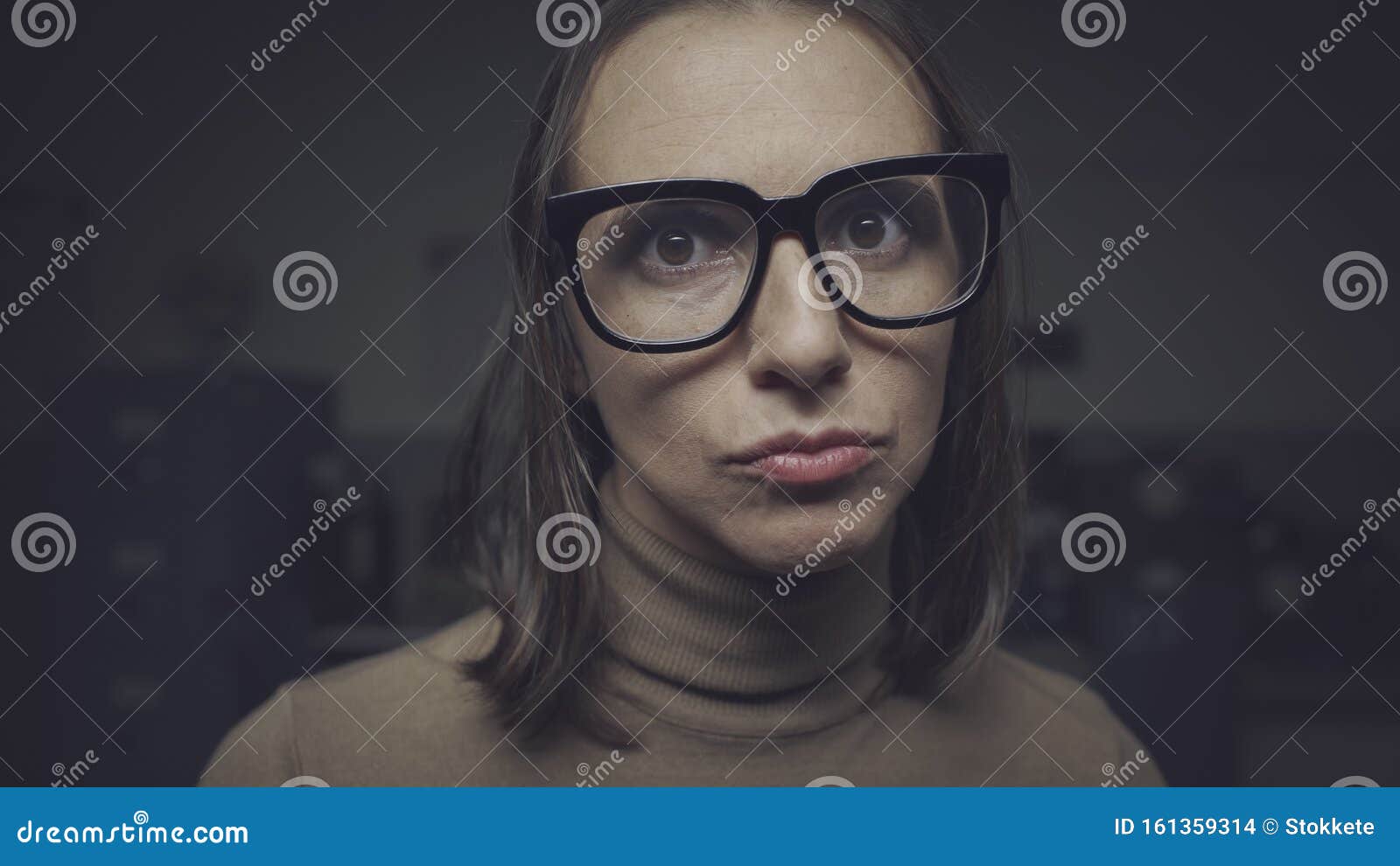 Disappointed Woman Staring at Camera Stock Photo - Image of bossy ...