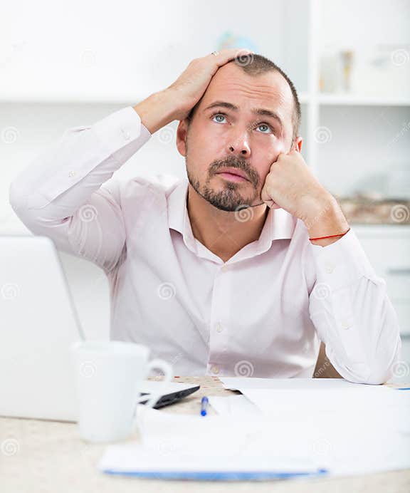 Disappointed Worker Feeling Stressed Stock Photo - Image of married ... Disappointed Worker Feeling Stressed Stock Photo - Image of married ...