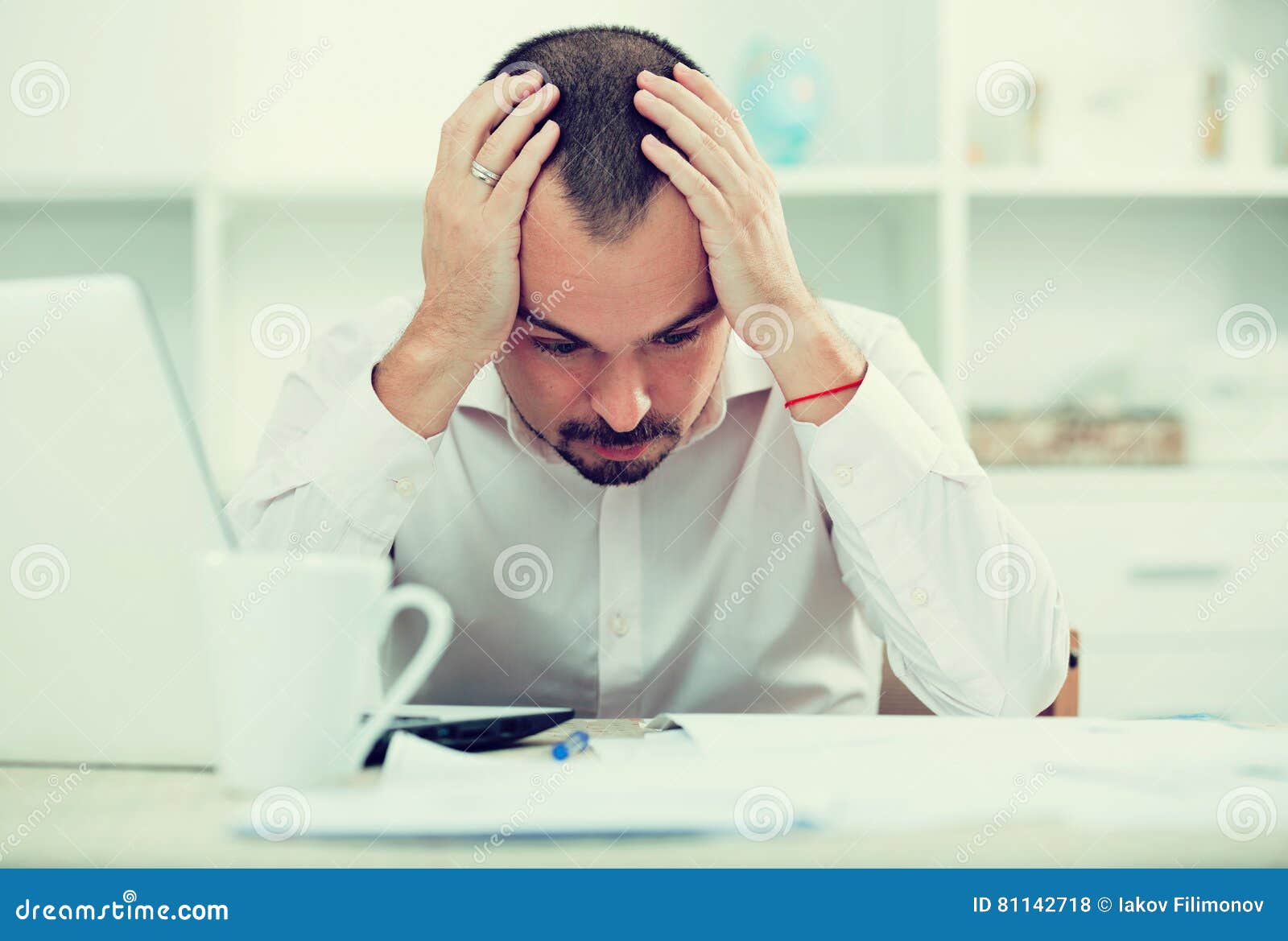 Disappointed Worker Feeling Stressed Stock Photo - Image of asking ...