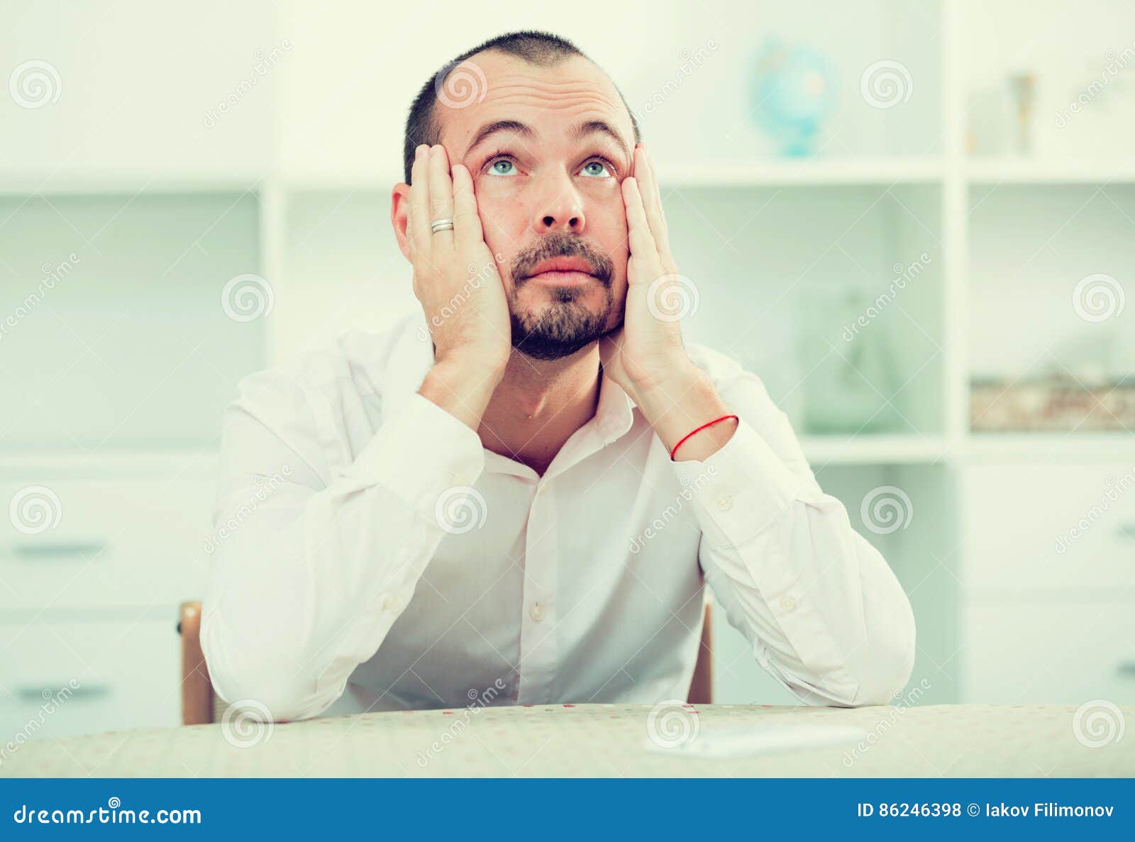 Disappointed Worker Feeling Stressed Stock Photo - Image of european ...