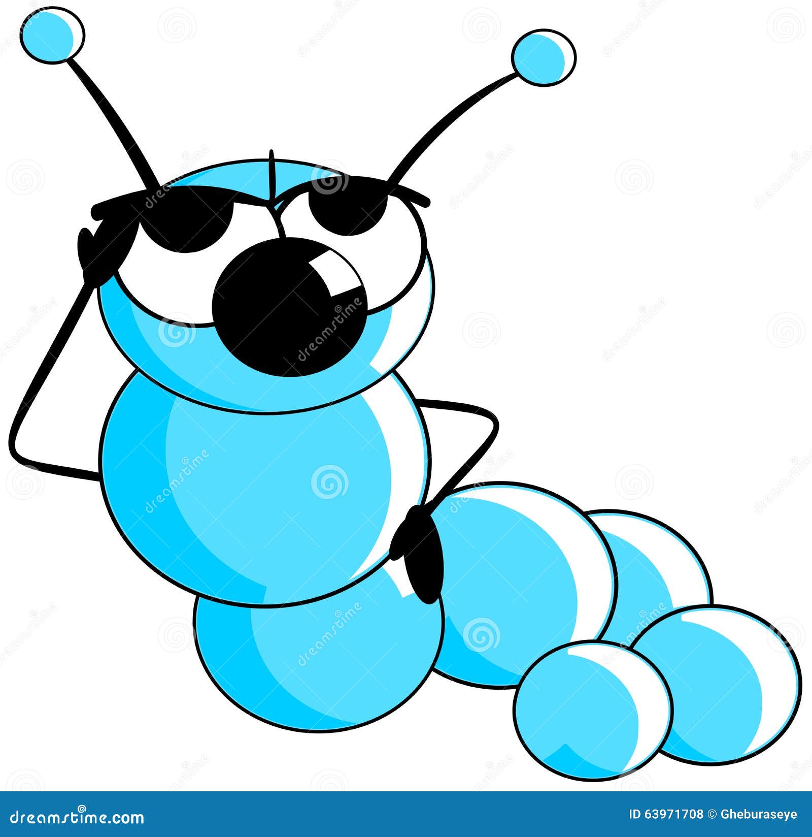 Disappointed Worm cartoon stock vector. Illustration of eyes - 63971708