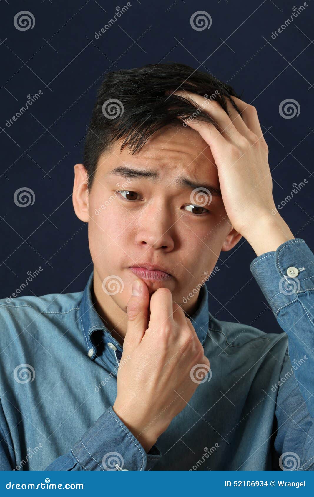 Disappointed Young Asian Man Stock Photo - Image of emotion, discontent ...