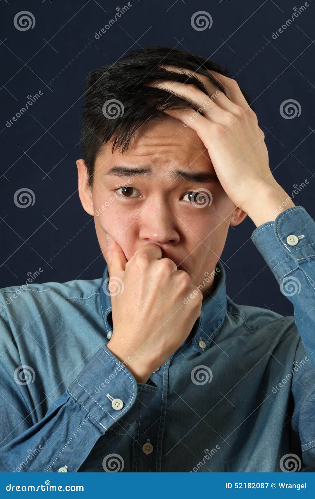 Disappointed Young Asian Man Stock Image - Image of emotion, gesturing ...