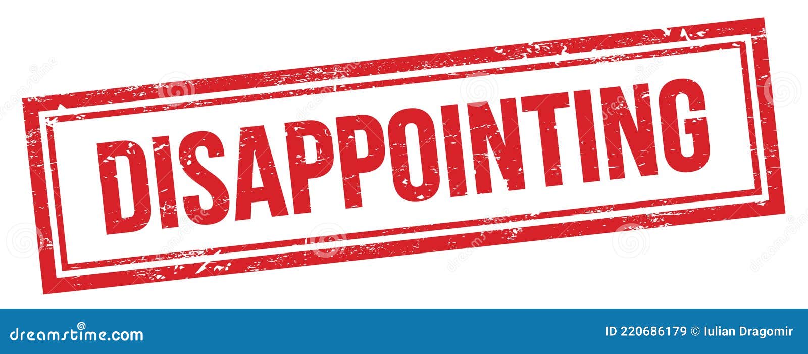 DISAPPOINTING Text on Red Grungy Vintage Stamp Stock Illustration ...