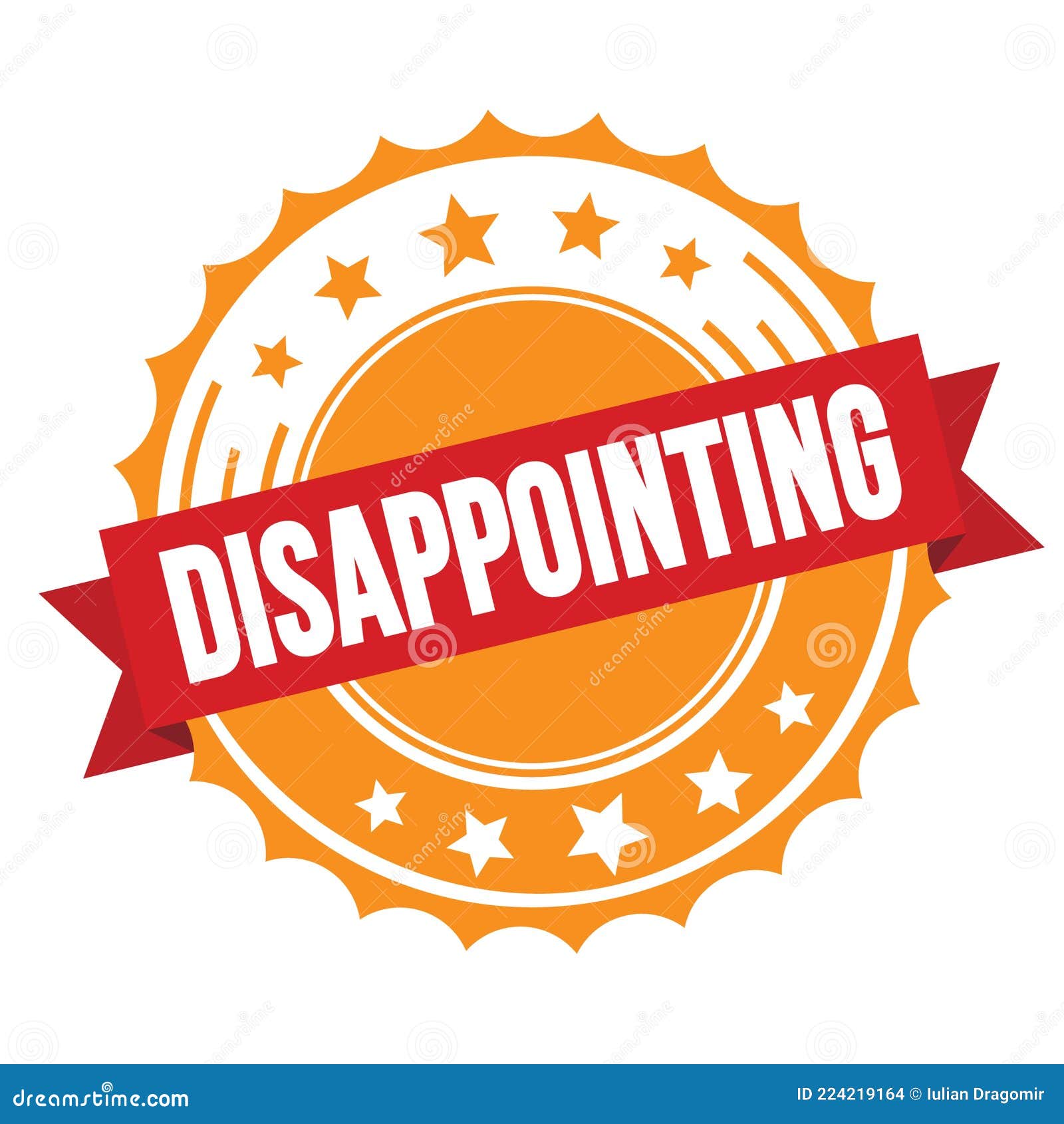 DISAPPOINTING Text on Red Orange Ribbon Stamp Stock Illustration ...