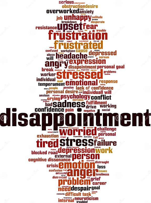 Disappointment word cloud stock vector. Illustration of challenge ...