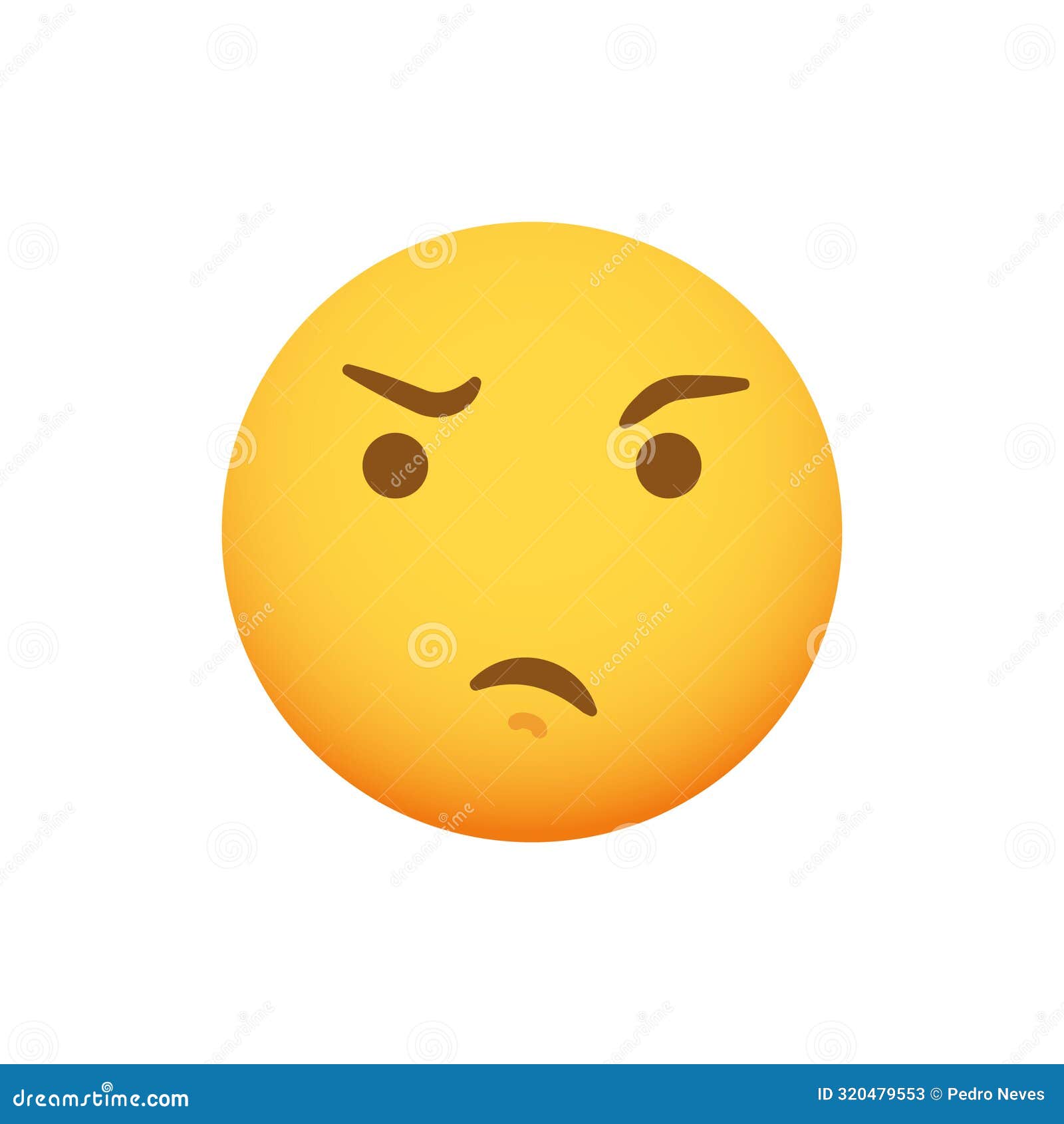 Disapproval Emoticon. Emoji Smiley Vector Icon Stock Vector ...