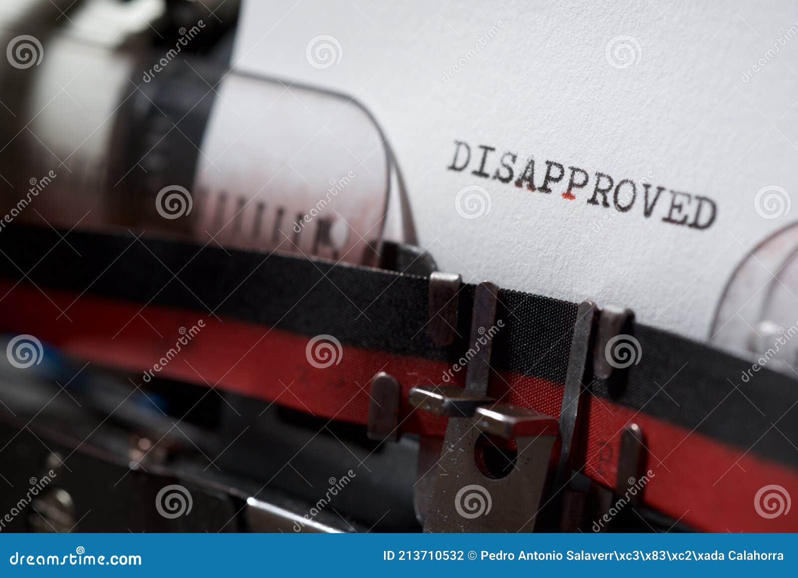Disapproved concept view stock photo. Image of request - 213710532