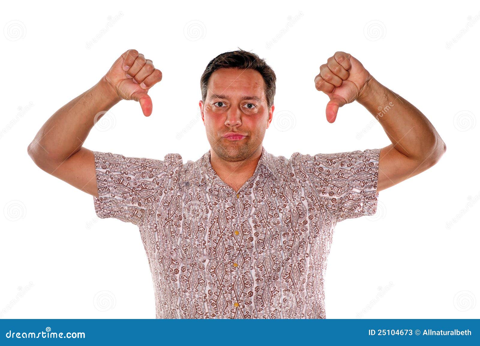 Disapproving with Thumbs Down Stock Image - Image of expression, head ...