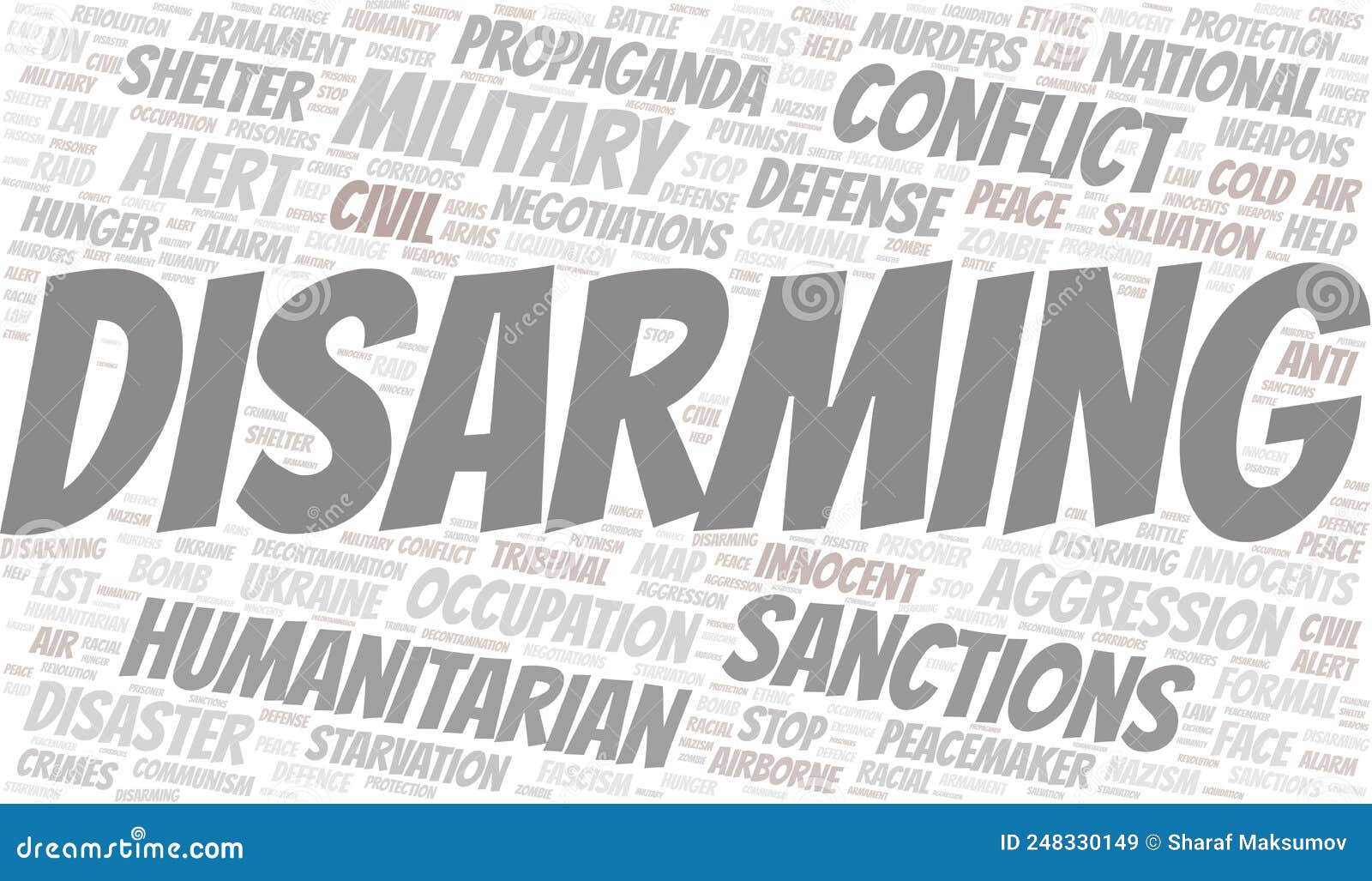 Disarming Word Cloud. Vector Made with the Text only. Stock Vector ...