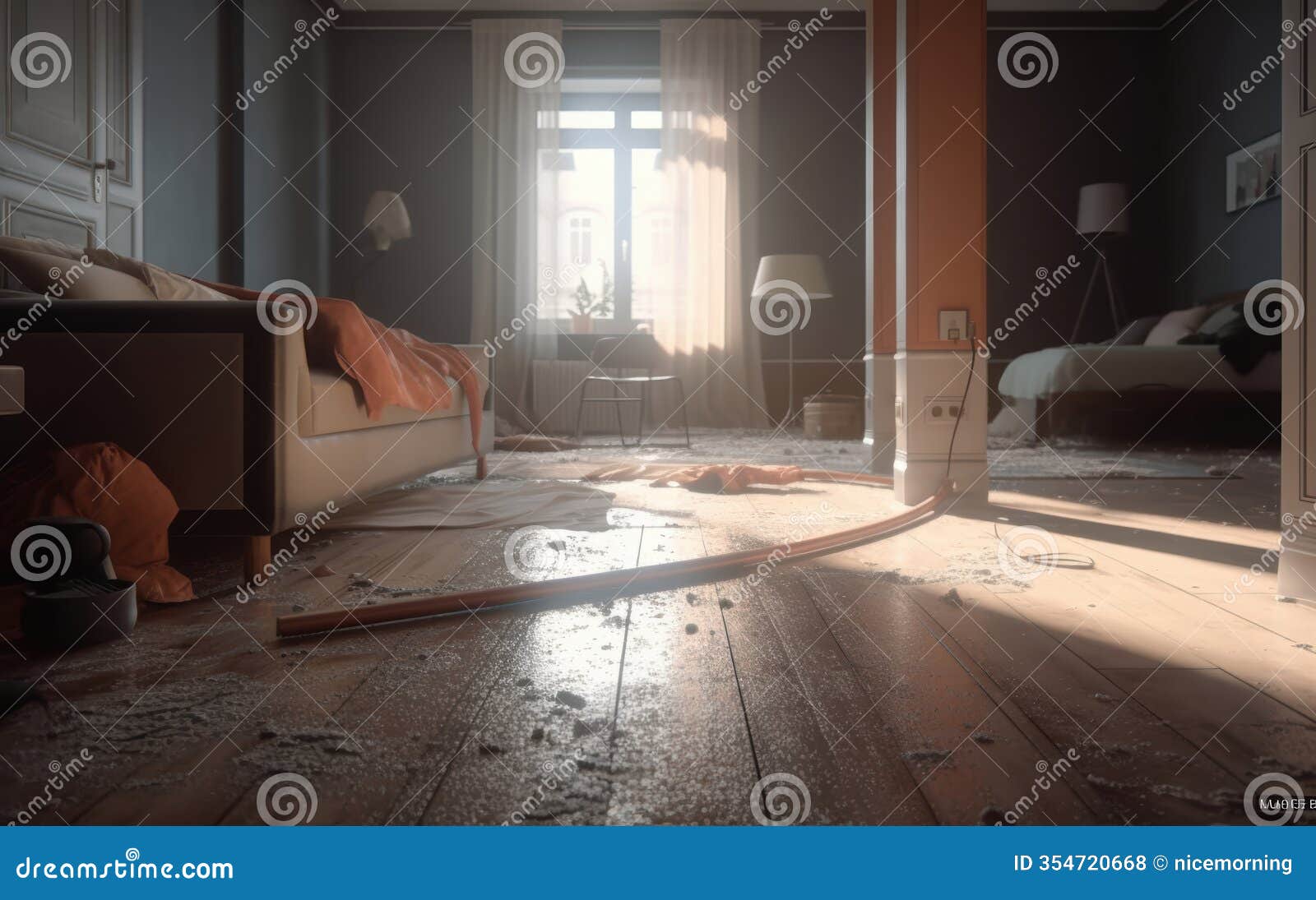 Disarrayed Interior. Created by Generative Artificial Intelligence ...