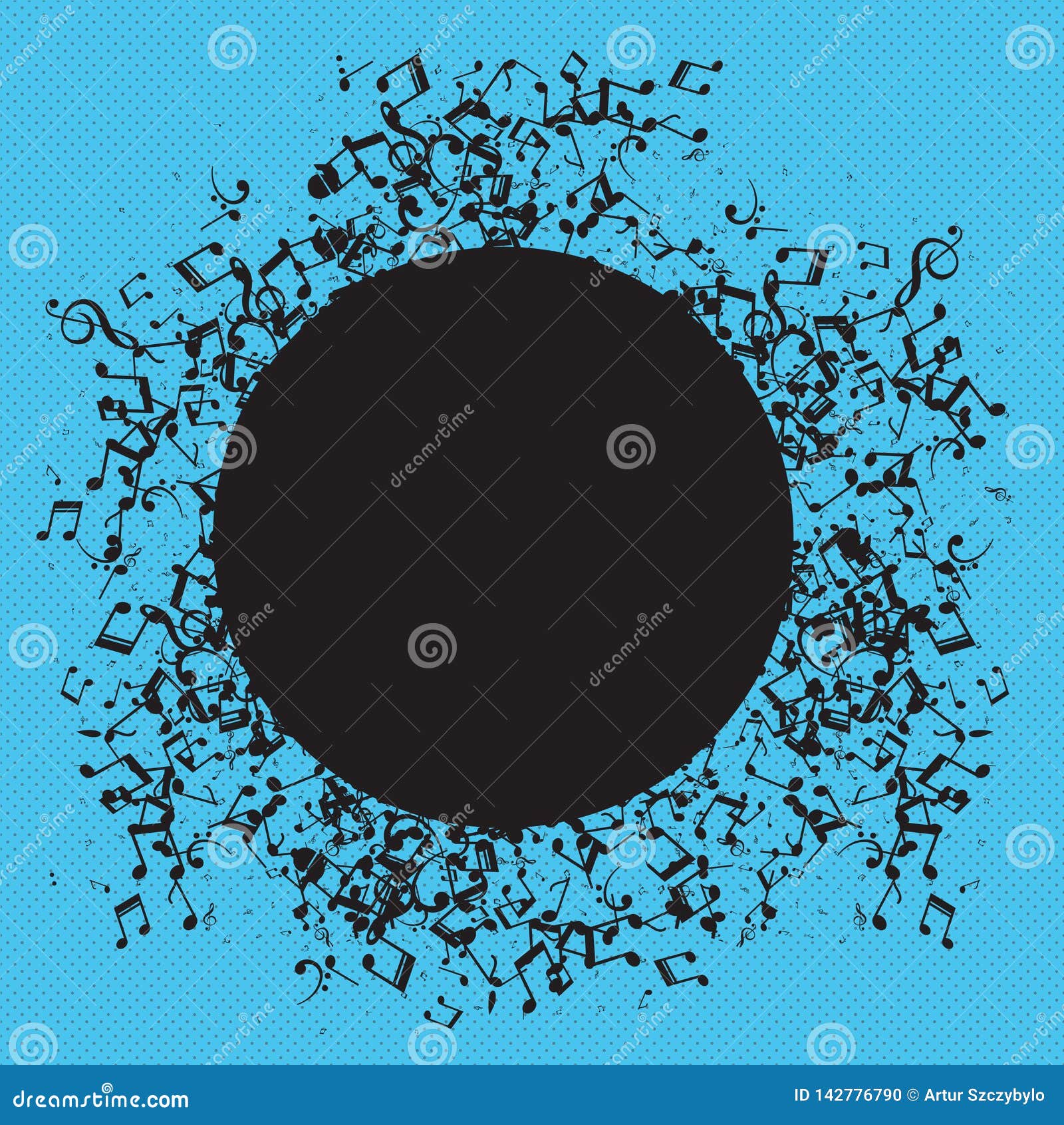 Disarrayed And Jumbled Musical Notes Icon Overlapping And Surrounding ...