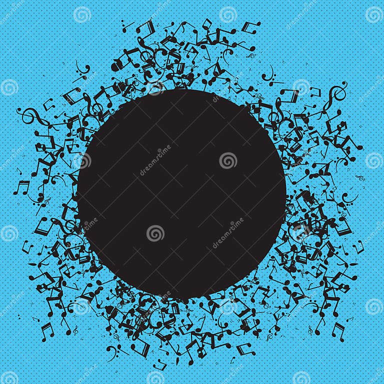 Disarrayed and Jumbled Musical Notes Icon Overlapping and Surrounding ...